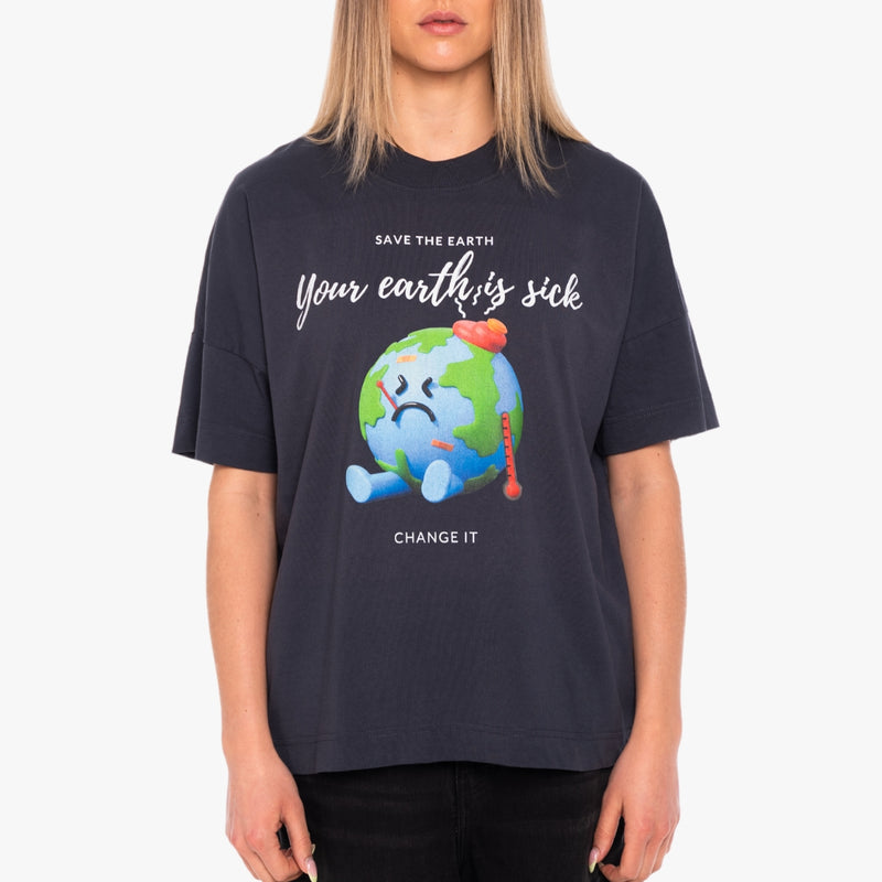 'YOUR EARTH IS SICK' - Organic Oversize Shirt | MOOD/WORLD 🌍